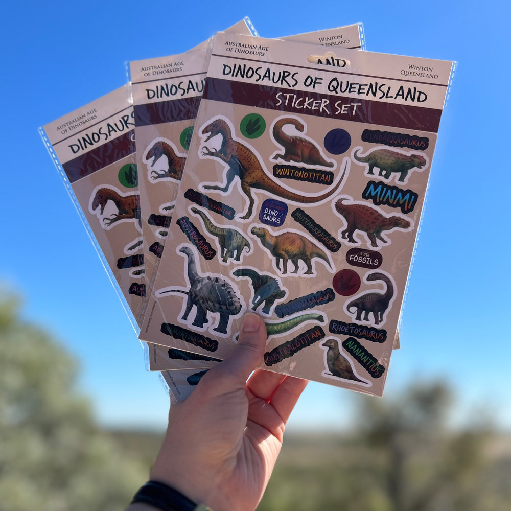 Dinosaurs of Queensland stickers – Australian Age of Dinosaurs Museum Shop