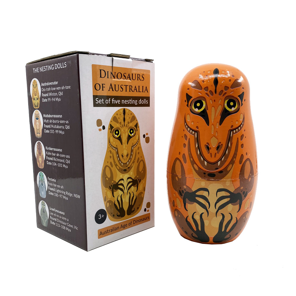 Dinosaurs of Australia (Set of five nesting dolls) – Australian Age of ...