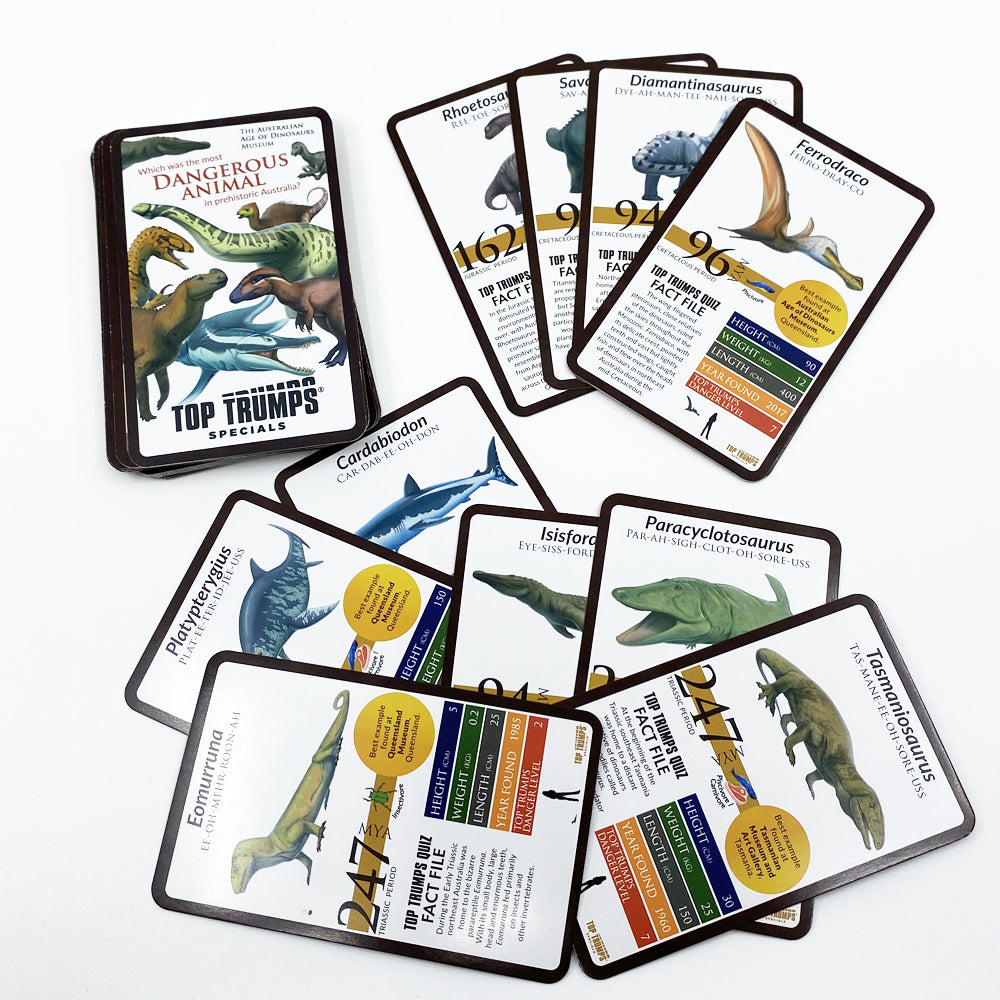 Australian Age of Dinosaurs Top Trumps game – Australian Age of ...